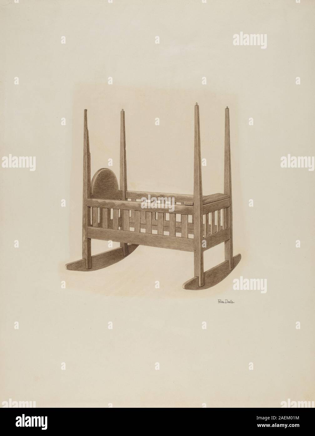 Pearl Davis, Cradle, c 1941 Cradle; circa 1941 date Stock Photo - Alamy