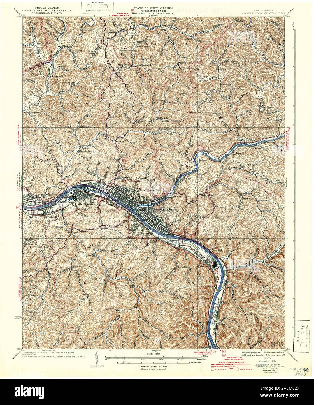Charleston wv map hi-res stock photography and images - Alamy