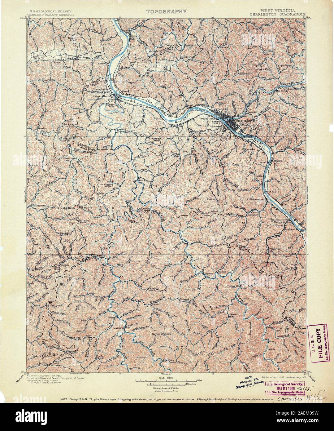 Charleston wv map hi-res stock photography and images - Alamy