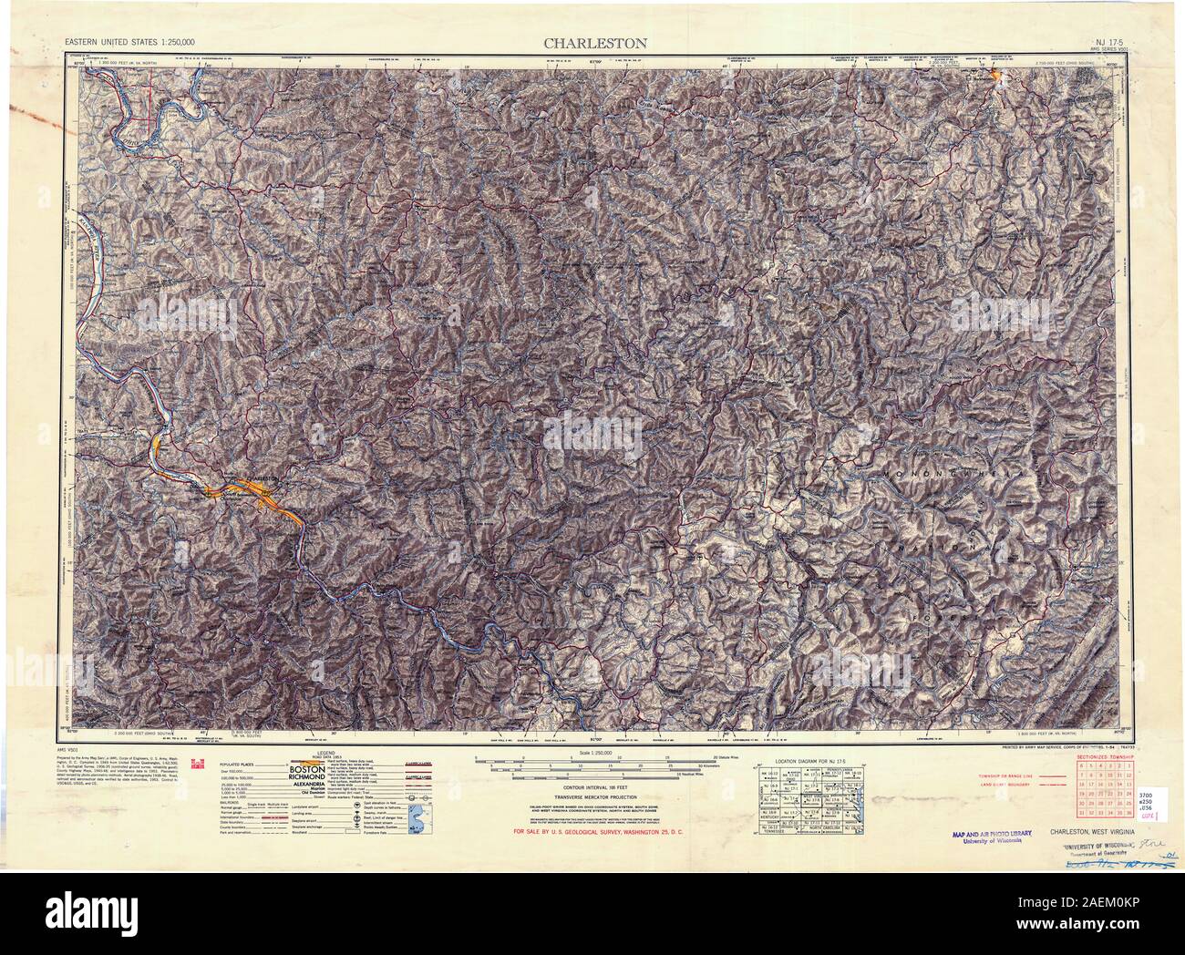 Charleston wv map hi-res stock photography and images - Alamy