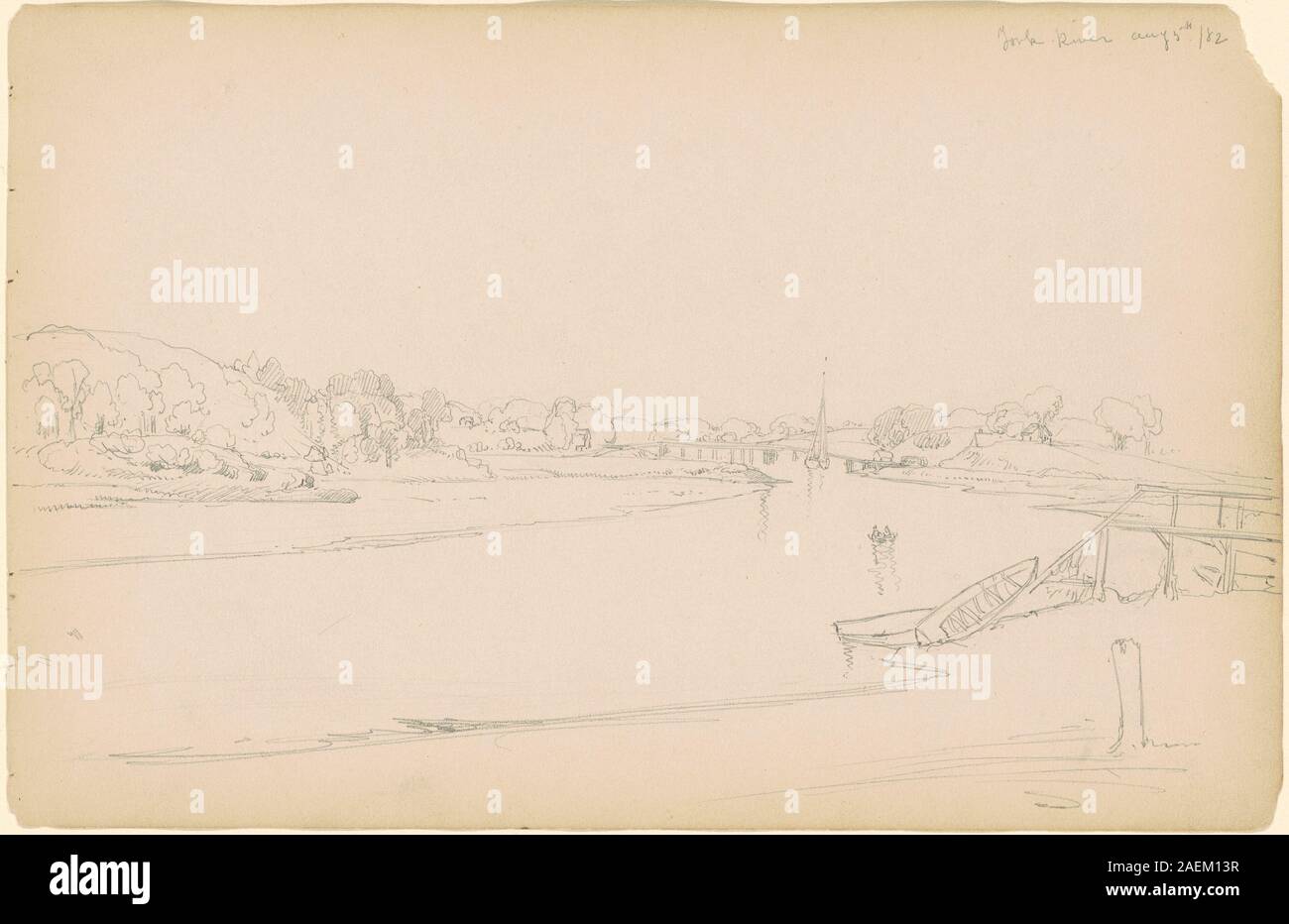 Peter Moran, York River, 1882 York River; 1882date Stock Photo - Alamy