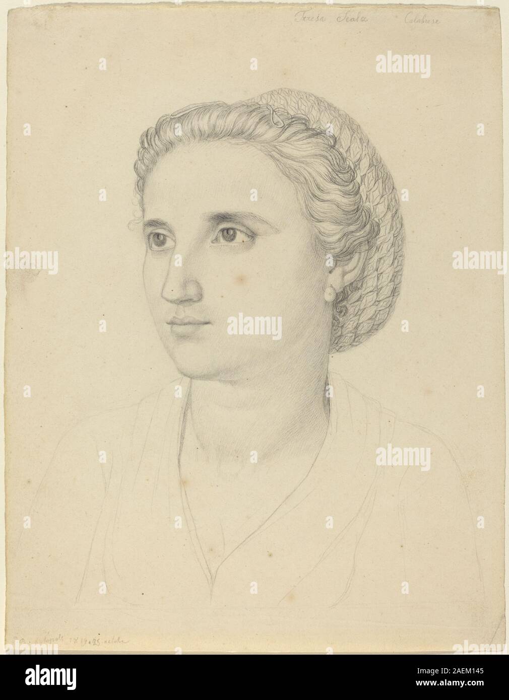 Portrait of Teresa Scala, Calabrese, 1819, by Peter Rittig, depicts a ...