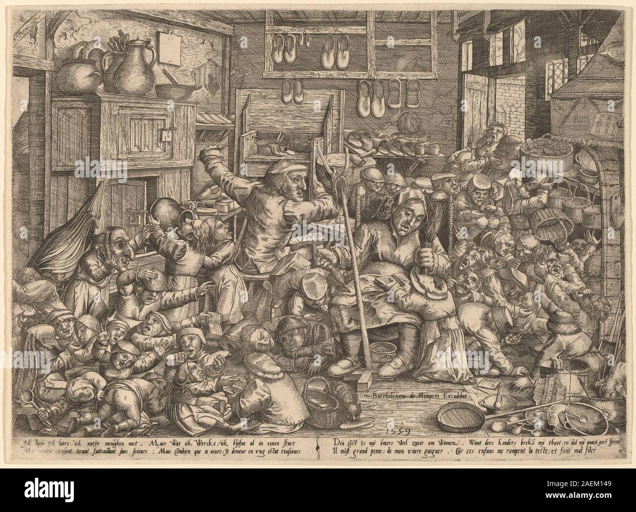 Peter van der Borcht, The Cobbler's Unruly Family, 1559 The Cobbler's ...