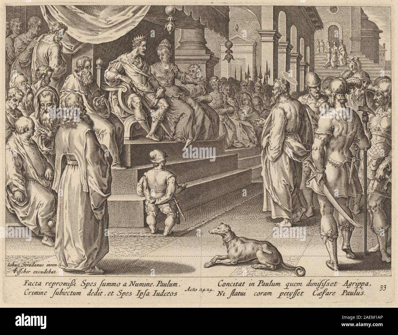 Philip Galle after Jan van der Straet, Saint Paul before Festus and ...