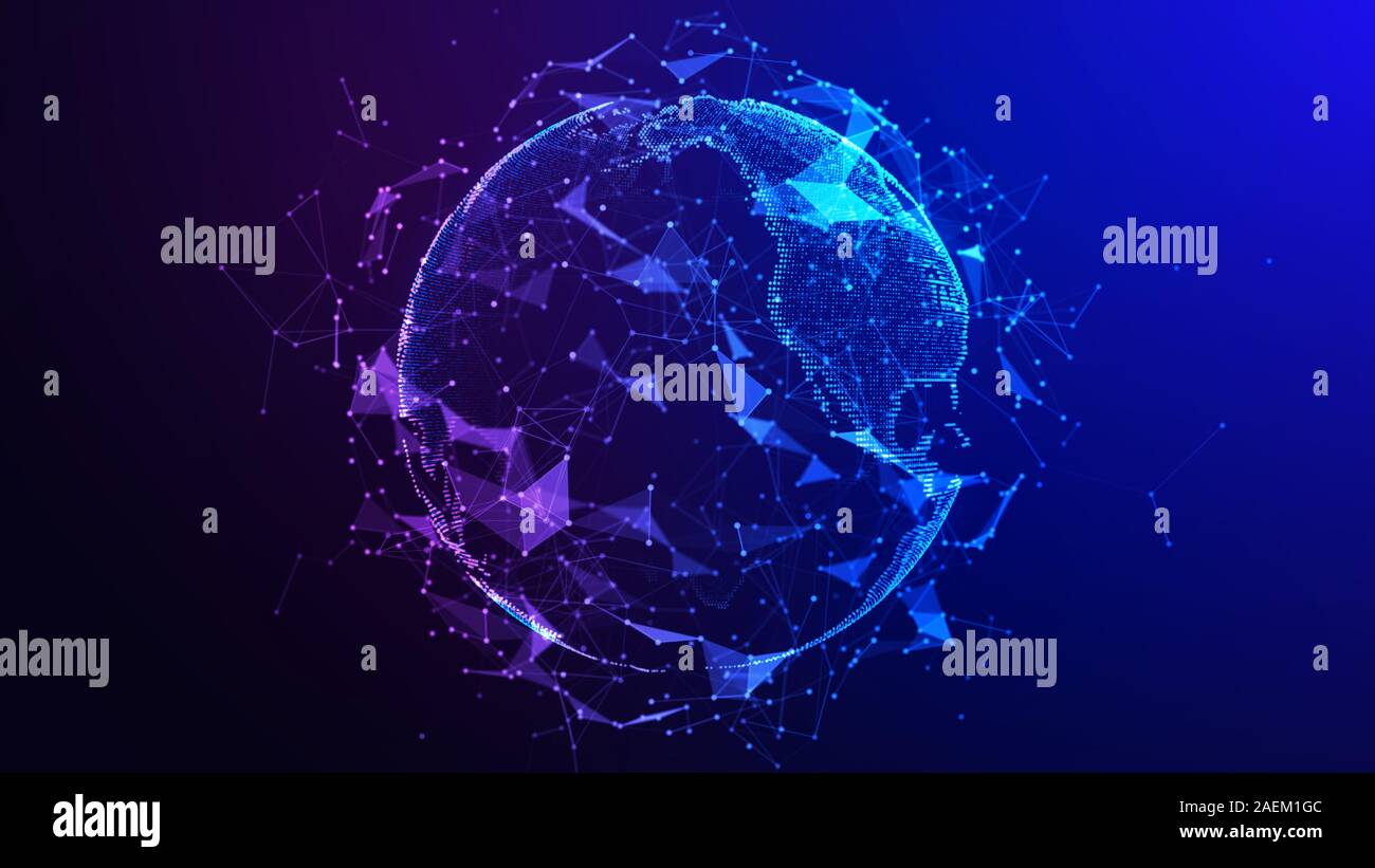Global network connection. Concept background with planet Earth ...