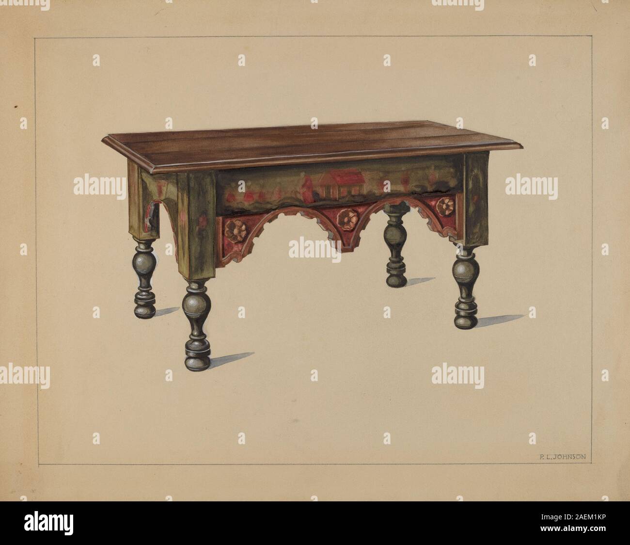 Philip Johnson, Bench, c 1936 Bench; circa 1936 date Stock Photo - Alamy