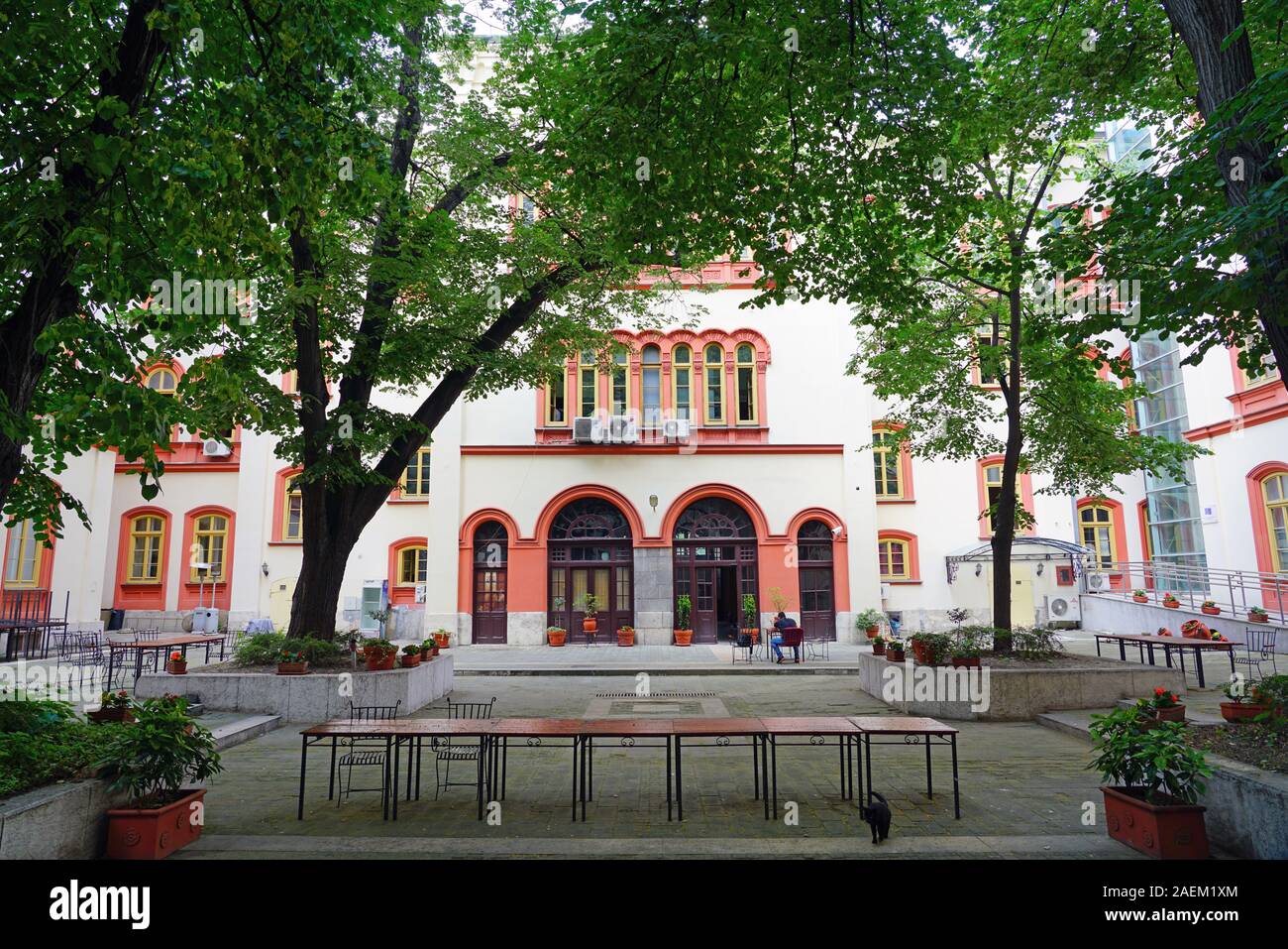 BELGRADE, SERBIA -18 JUN 2019- View of the University of Belgrade ...