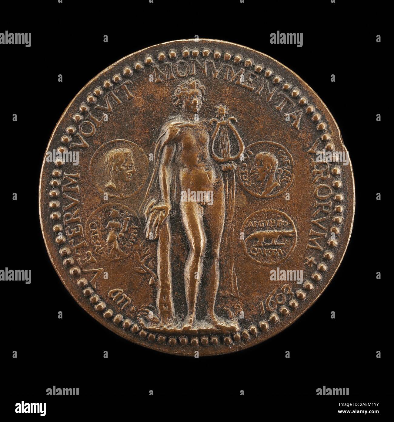 Philippe Lalyame, Apollo and Coins of Augustus (reverse), 1603 Apollo ...