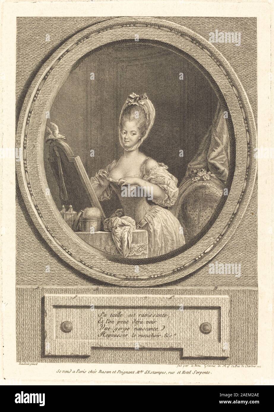 Sa taille est ravissante, 1776, by Pierre Adrien Le Beau after Pierre ...