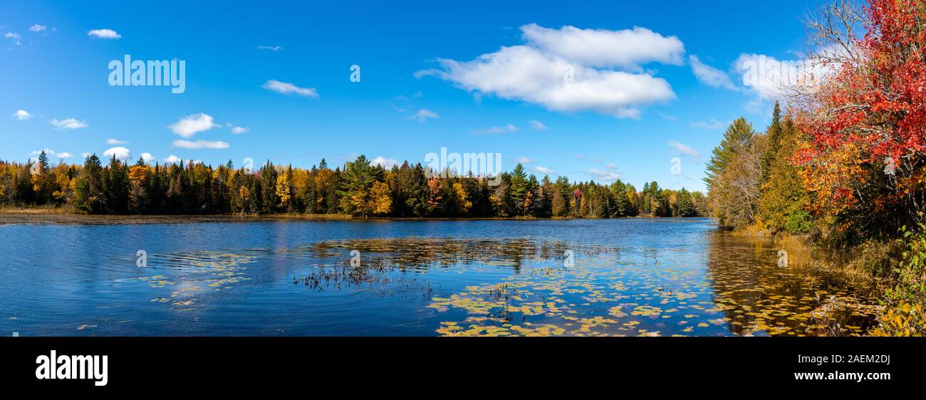 A Beautiful Maine Fall Landscape Panorama Stock Photo - Alamy
