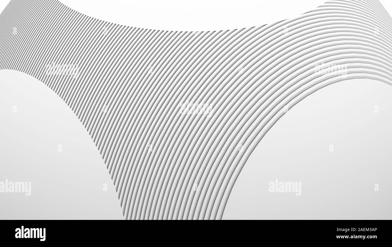 Abstract Architecture Background. 3d Illustration of White BALL. Modern ...