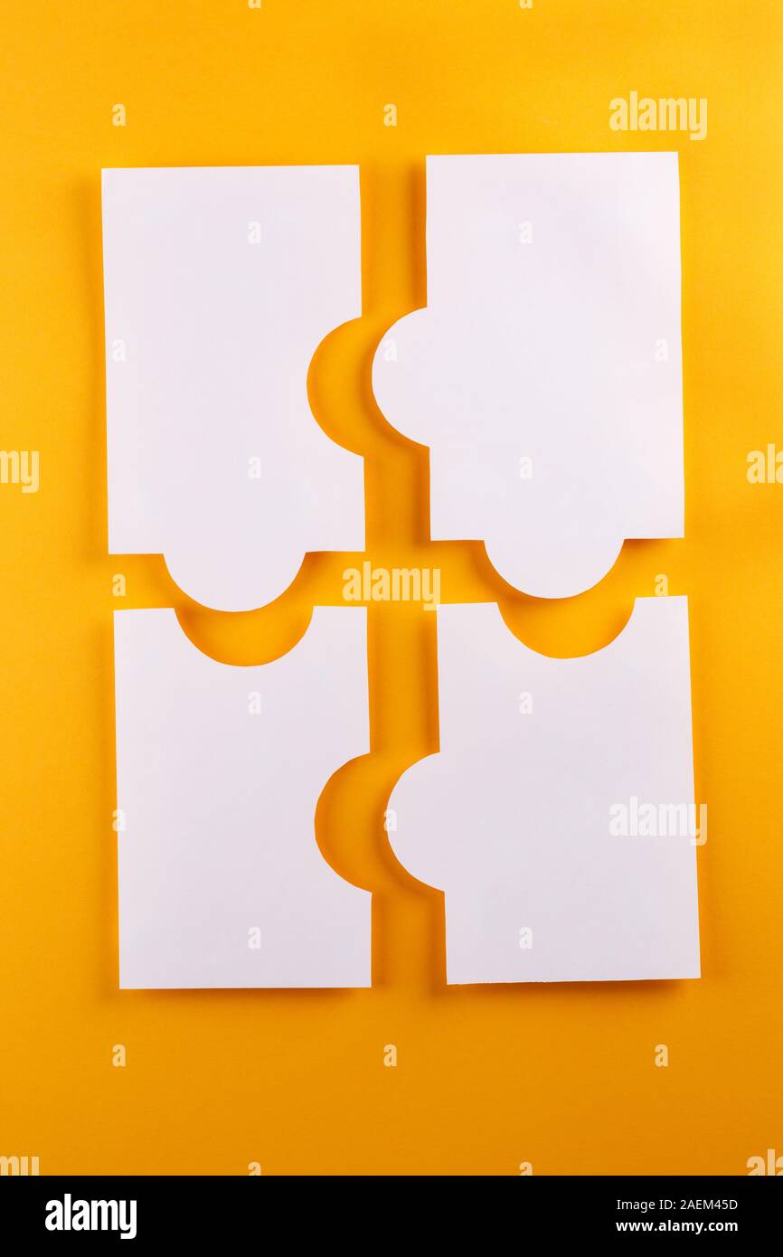 Parts of paper puzzles. Business concept, template, layout ...