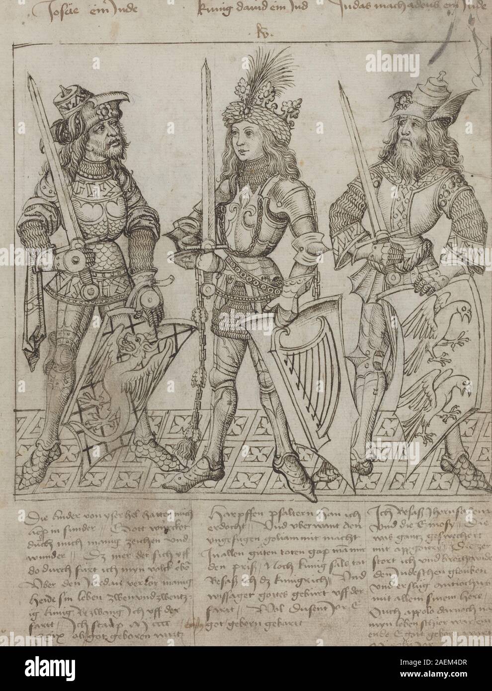 Primary Master of the Strassburg Chronicle, Joshua, King David and ...
