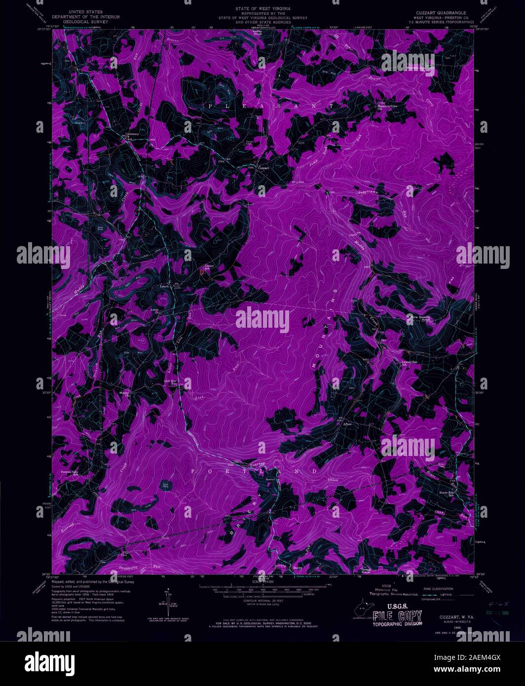 WV Cuzzart 252960 1959 24000 Inverted Stock Photo - Alamy