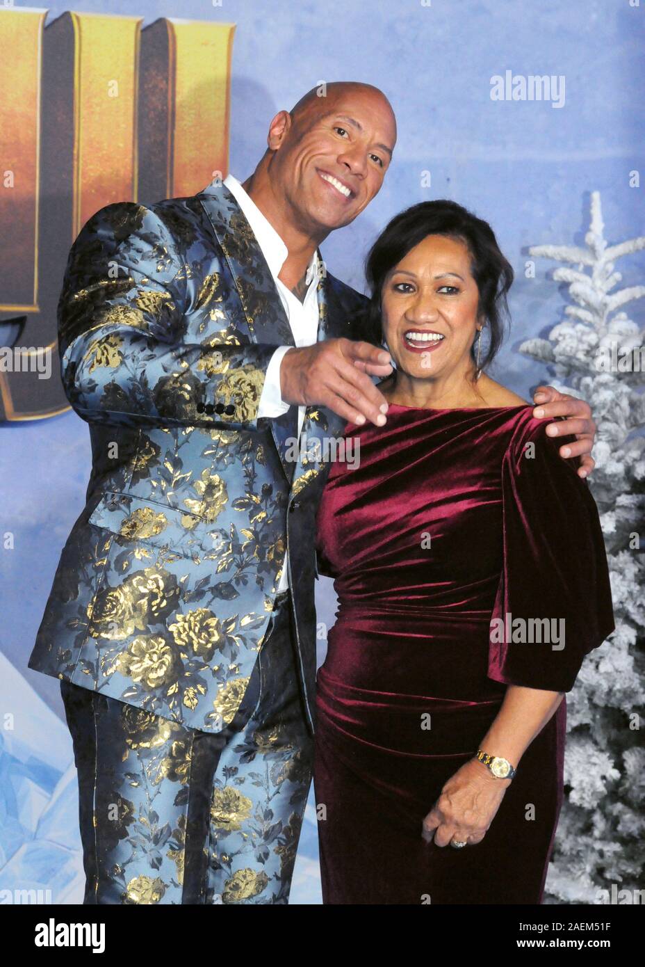 Hollywood, California, USA 9th December 2019 Actor Dwayne Johnson and ...