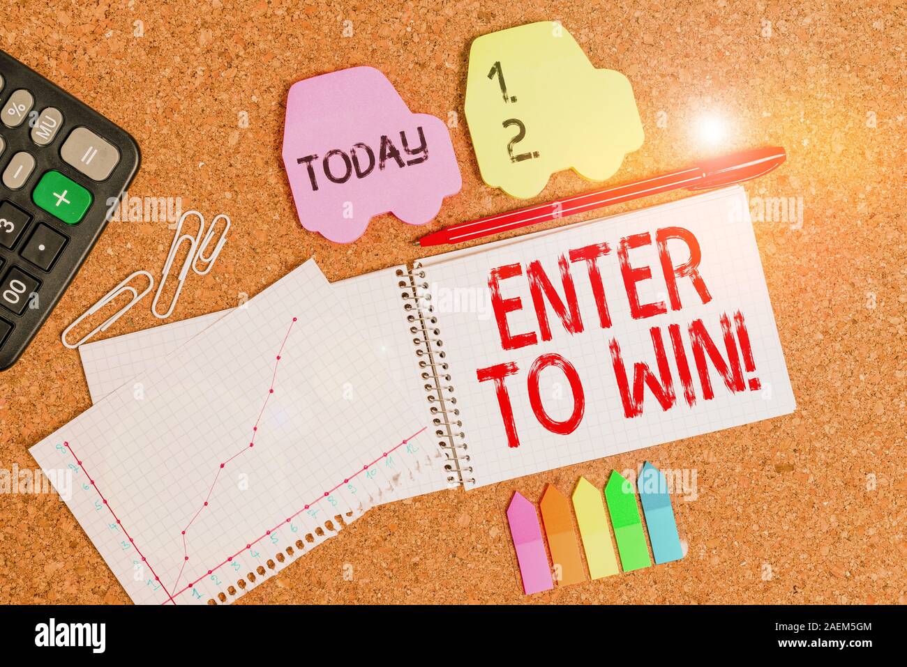 Conceptual hand writing showing Enter To Win. Concept meaning ...