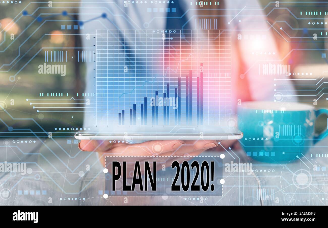 Text sign showing Plan 2020. Business photo text detailed proposal ...