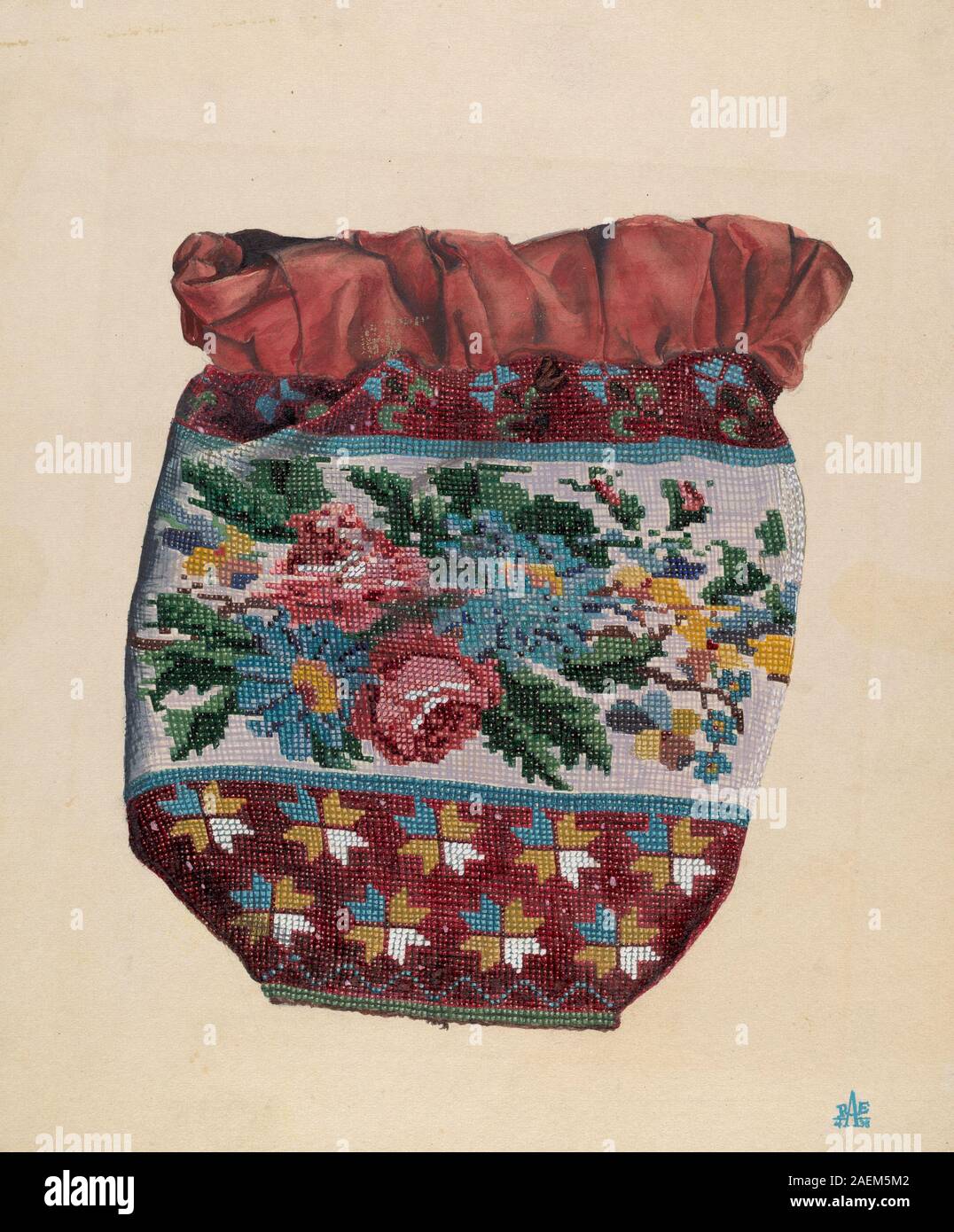 This beaded bag by Ralph Atkinson, circa 1938, features intricate ...