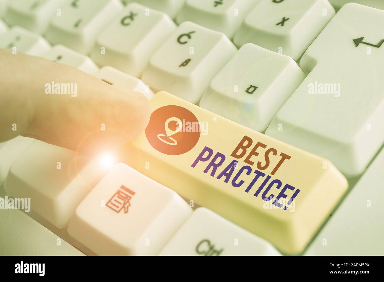 Text sign showing Best Practice. Business photo showcasing commercial ...