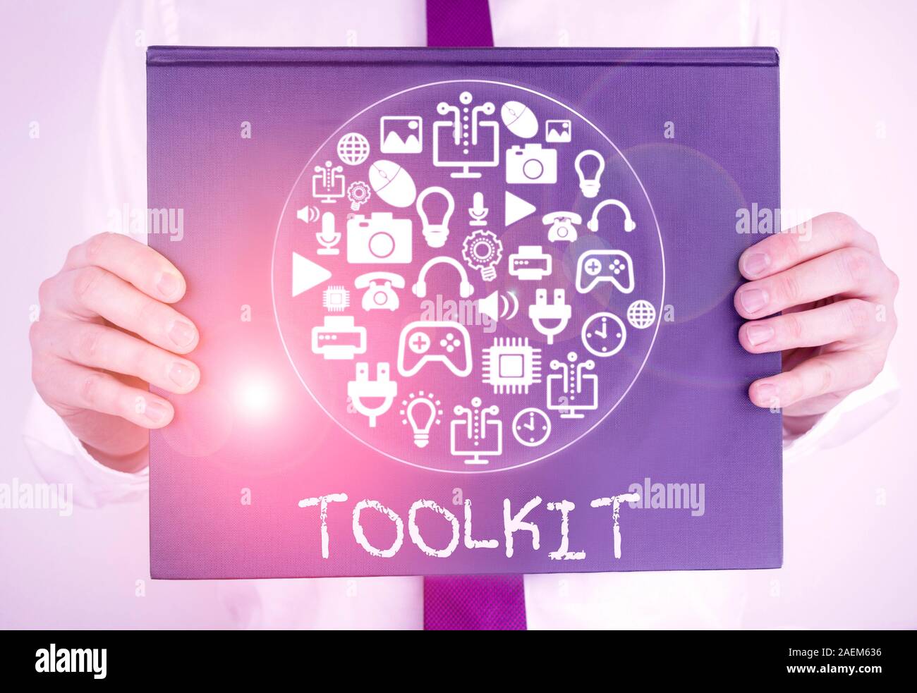 Writing note showing Toolkit. Business concept for set of tools kept in ...