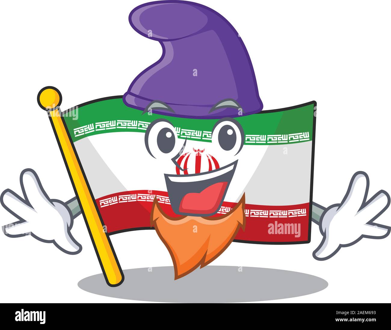 Flag iran mascot cartoon style as an Elf Stock Vector Image & Art - Alamy