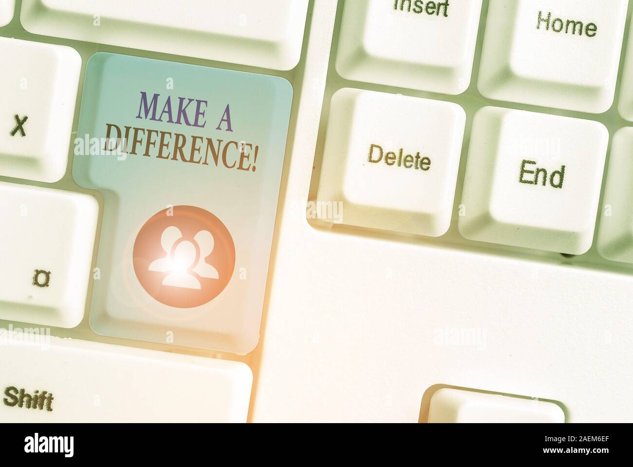 Writing note showing Make A Difference. Business concept for have ...