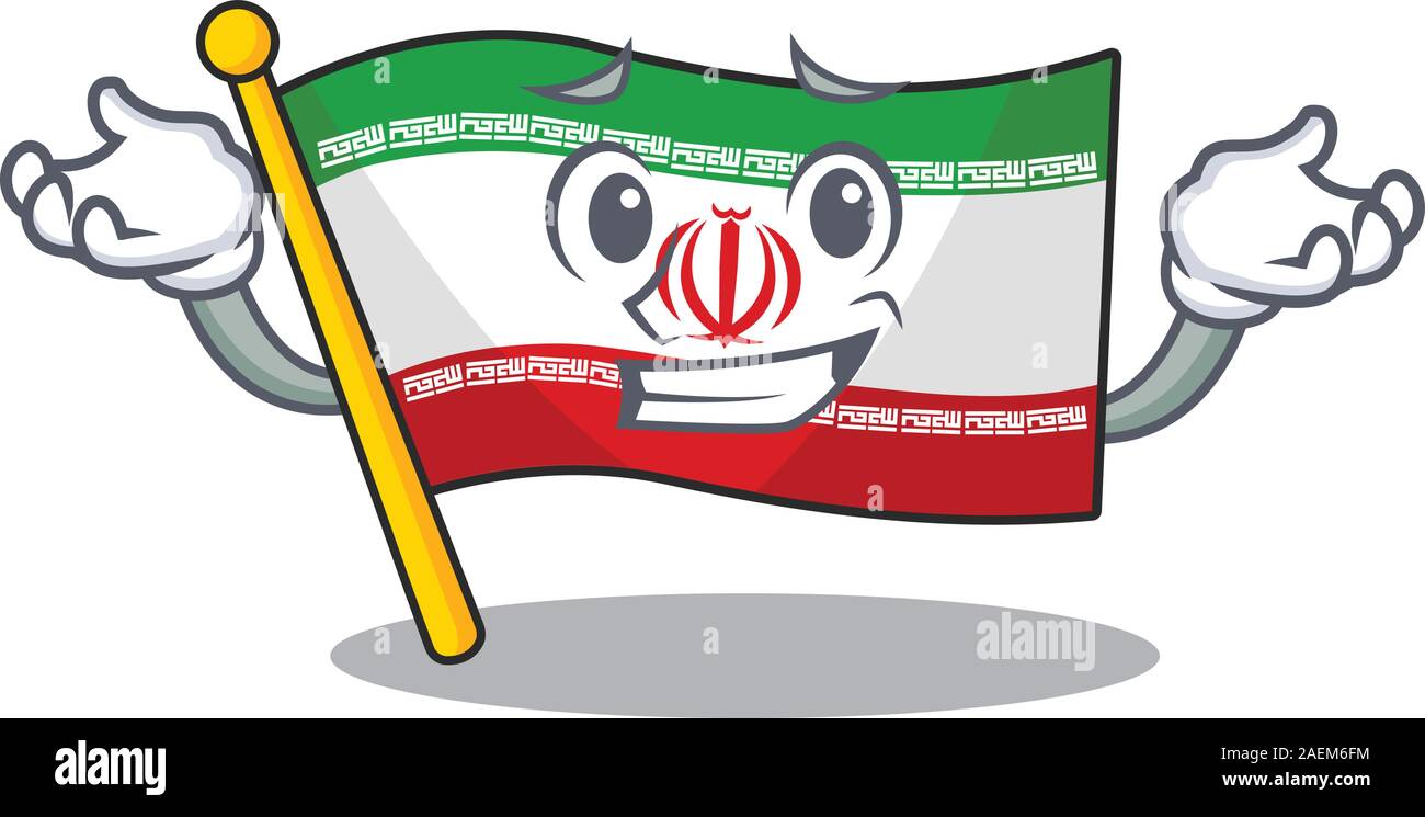Super Cool Grinning flag iran mascot cartoon style Stock Vector Image ...