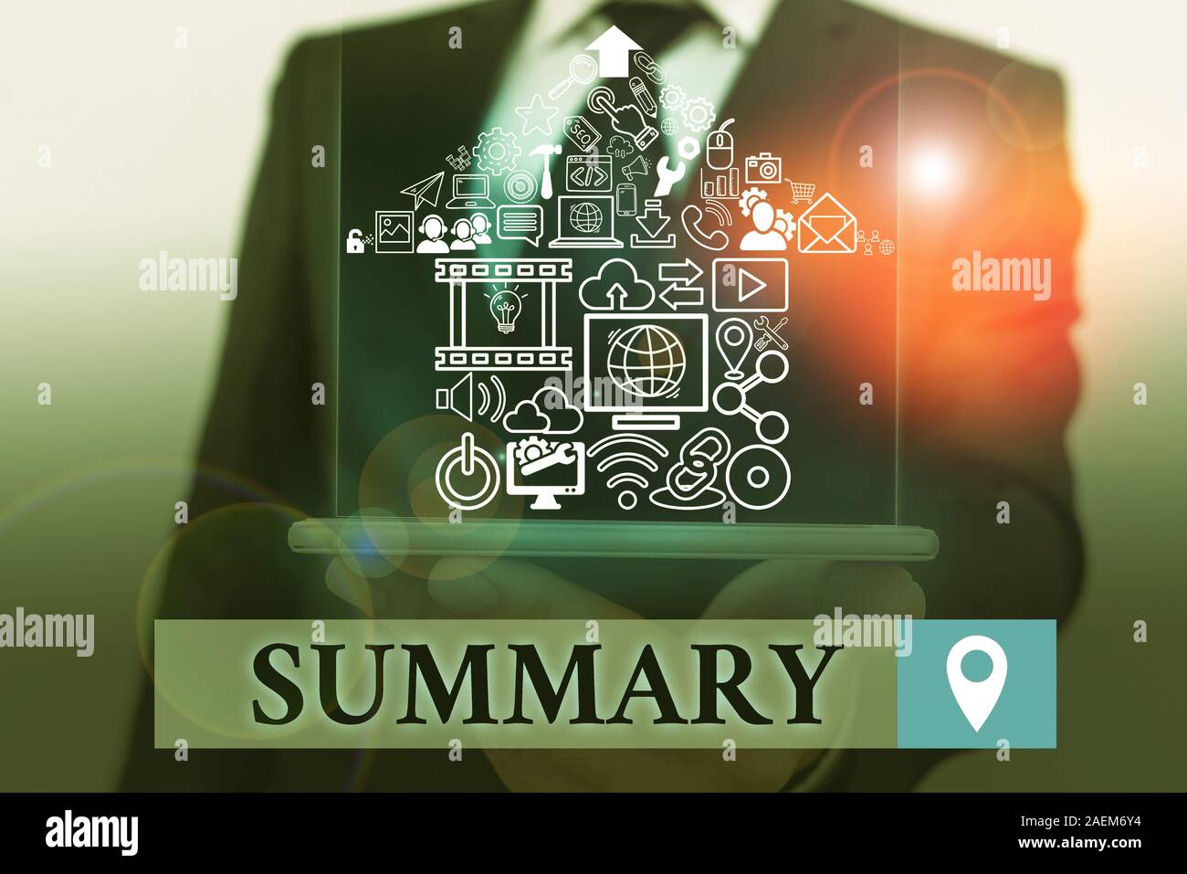 Handwriting text Summary. Conceptual photo a brief statement or account ...