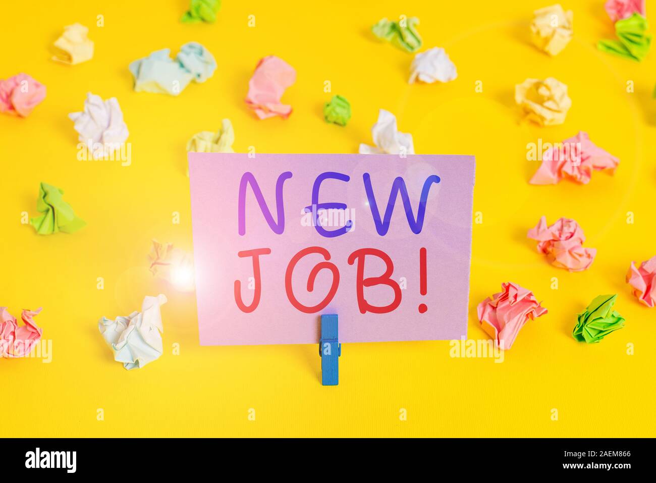 Conceptual hand writing showing New Job. Concept meaning recently ...