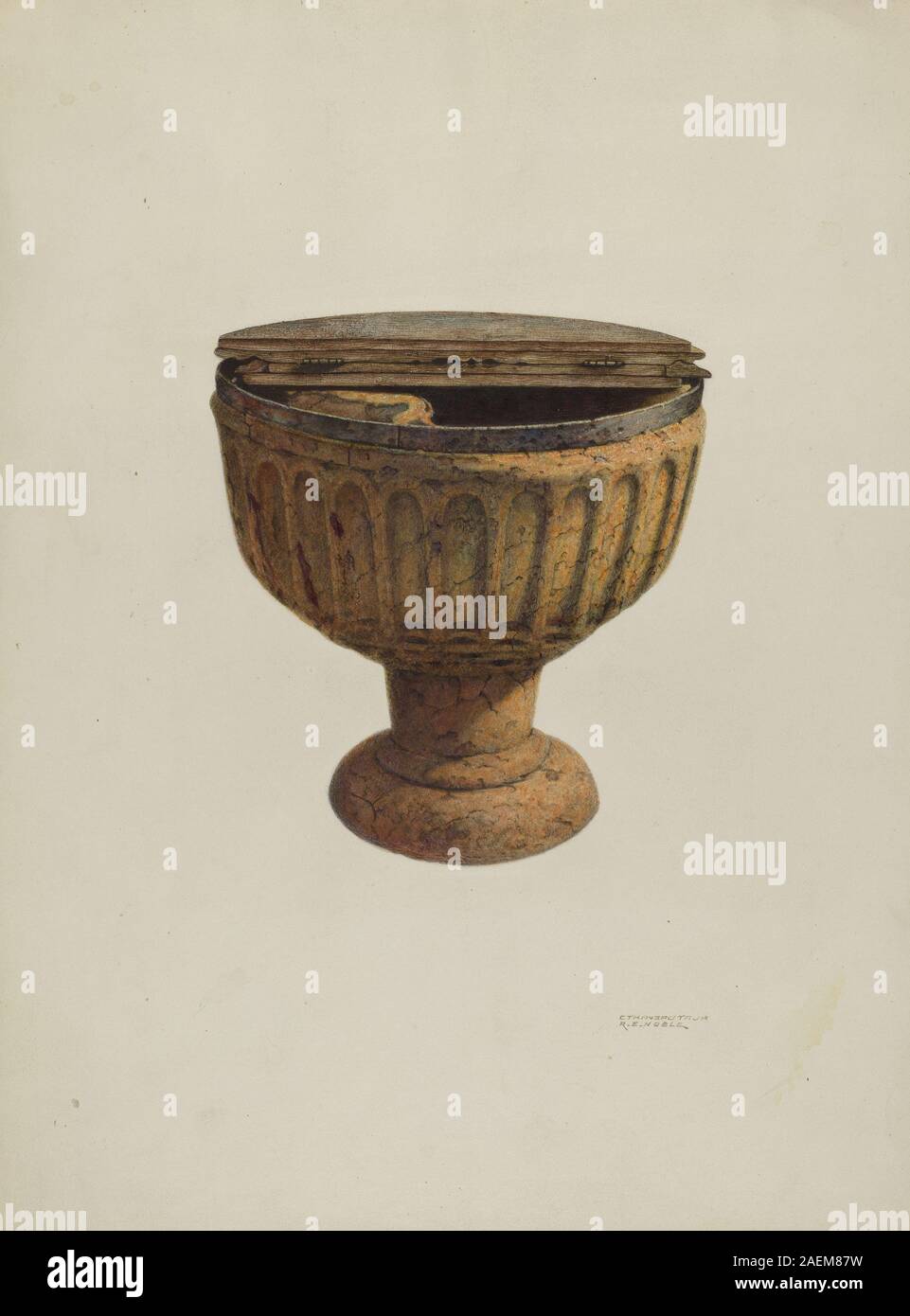Baptismal font by Raymond E. Noble and Gerald Transpota, c. 1940 ...