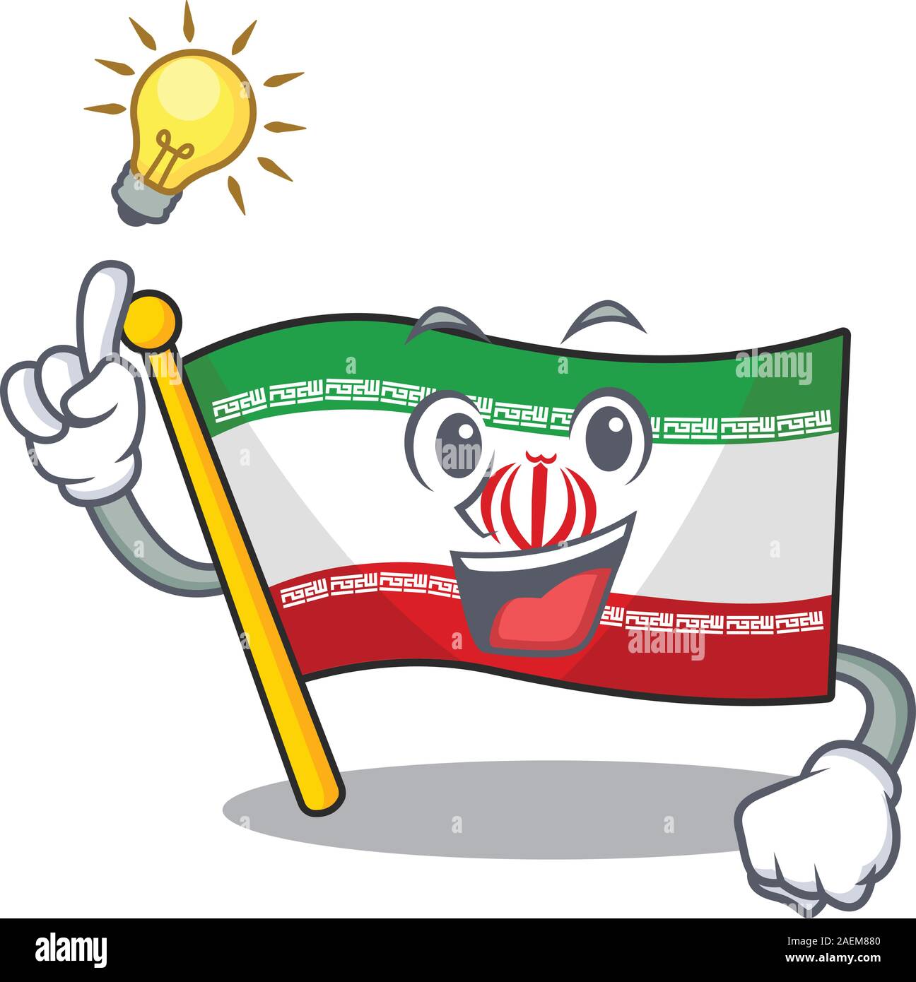 Have an idea cute flag iran on a cartoon style Stock Vector Image & Art ...