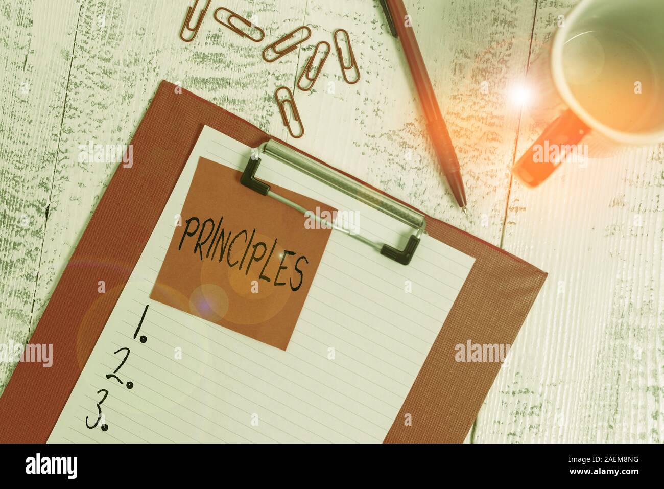 Handwriting text Principles. Conceptual photo fundamental truth that ...