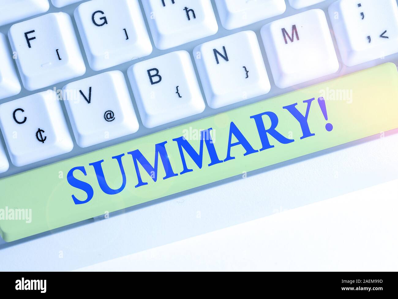 Writing note showing Summary. Business concept for a brief statement or ...