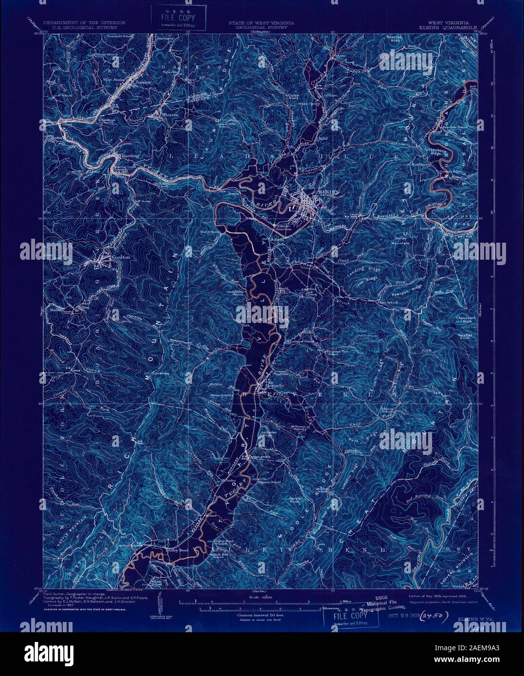 Elkins map hi-res stock photography and images - Alamy