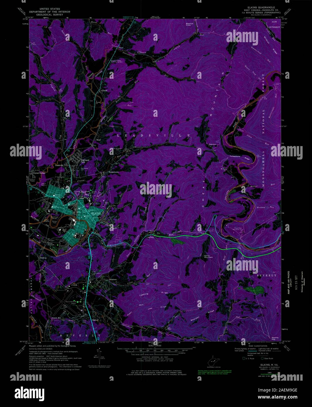 Elkins map hi-res stock photography and images - Alamy