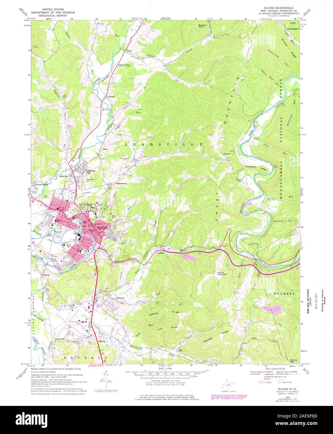 Elkins map hi-res stock photography and images - Alamy