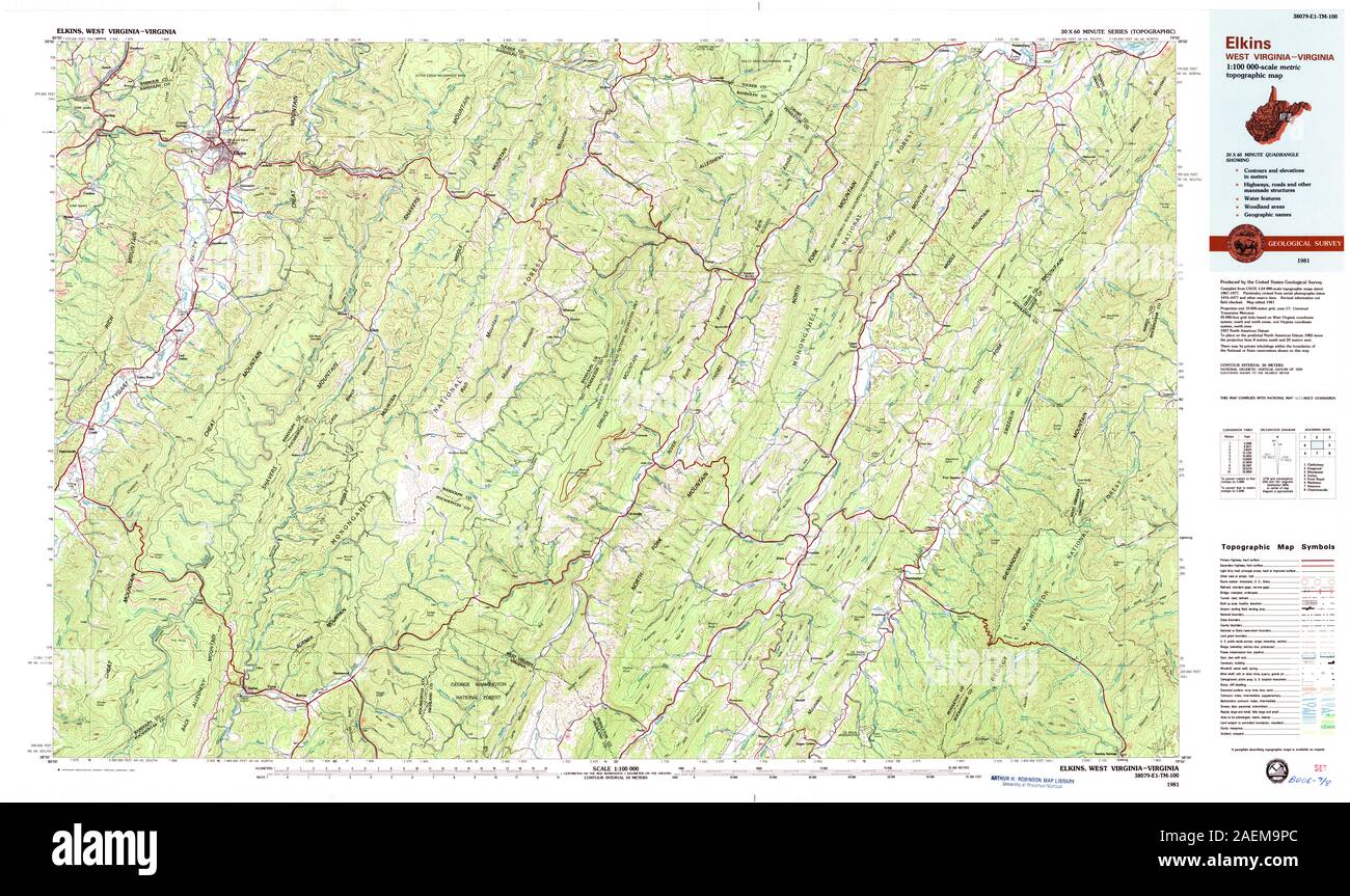Elkins map hi-res stock photography and images - Alamy
