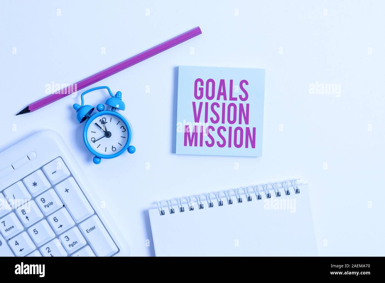 Handwriting text writing Goals Vision Mission. Conceptual photo ...