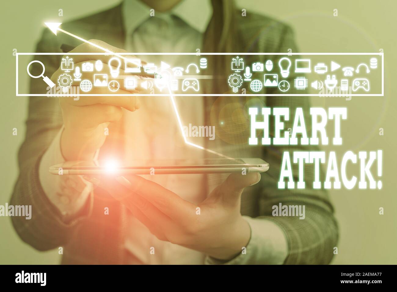 Conceptual hand writing showing Heart Attack. Concept meaning sudden ...