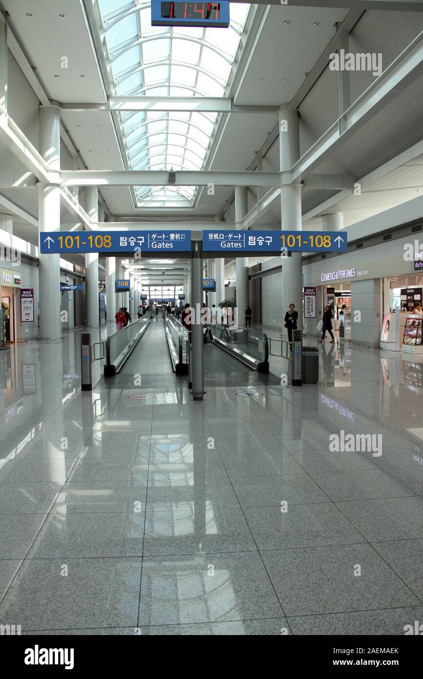 An interior view of the Incheon International Airport in Incheon, South ...