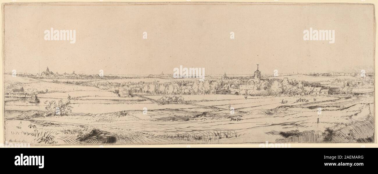 Rembrandt van Rijn, Landscape with a View toward Haarlem (The ...