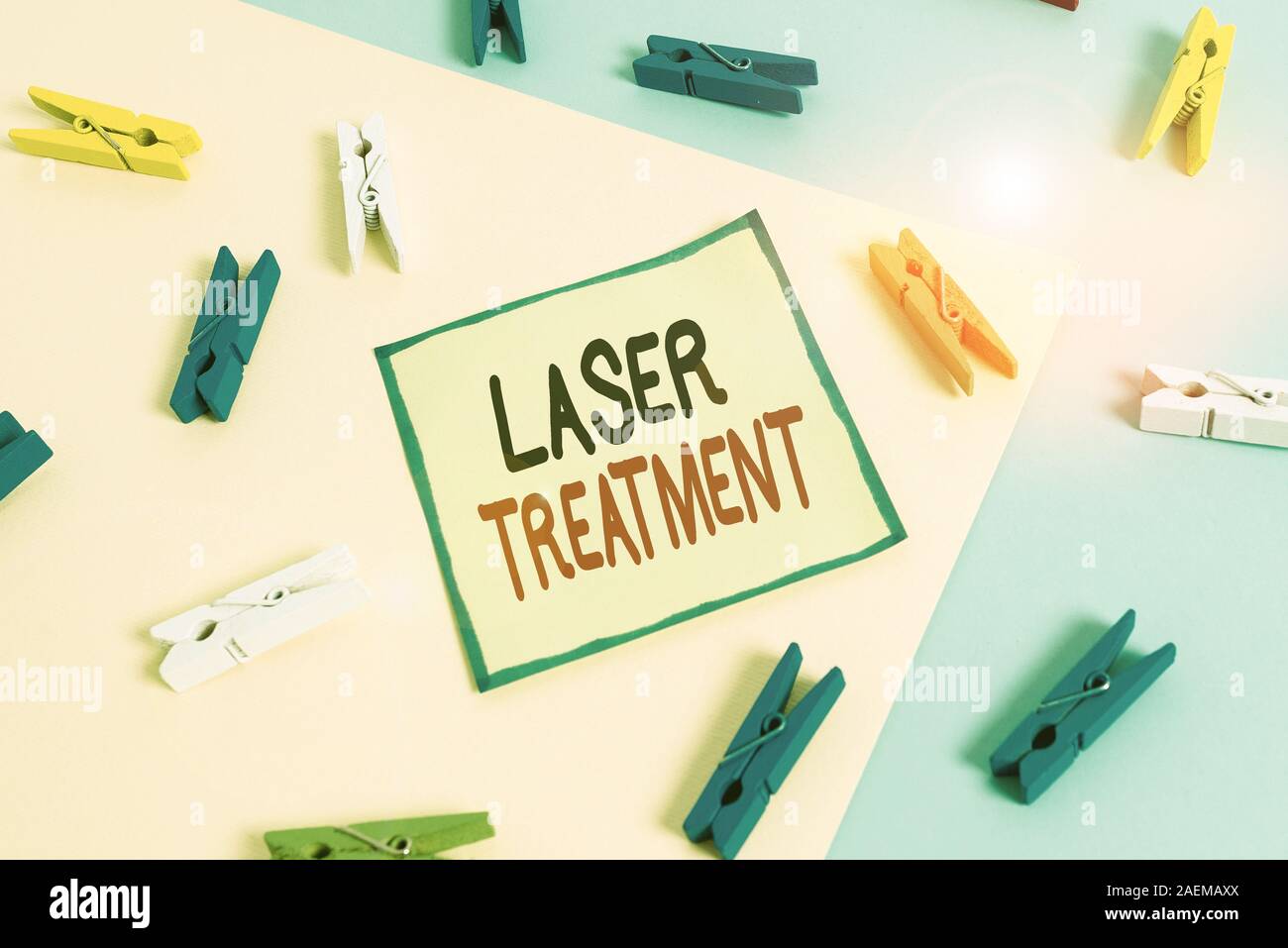 Conceptual hand writing showing Laser Treatment. Concept meaning any of ...