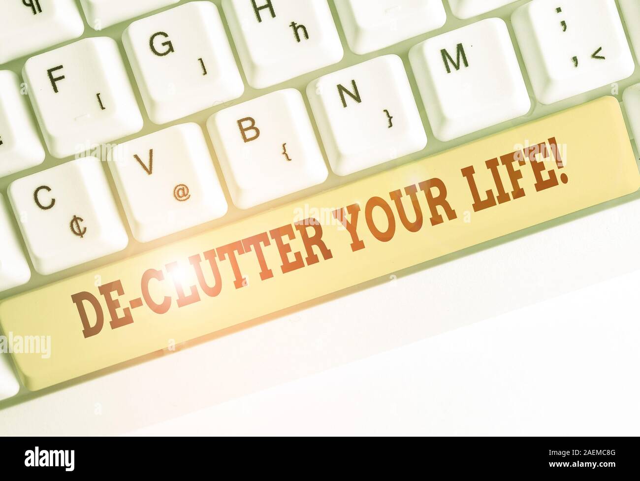 Conceptual hand writing showing De Clutter Your Life. Concept meaning ...