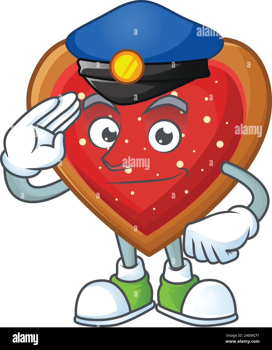 Love cookies Cartoon character dressed as a Police officer Stock Vector ...
