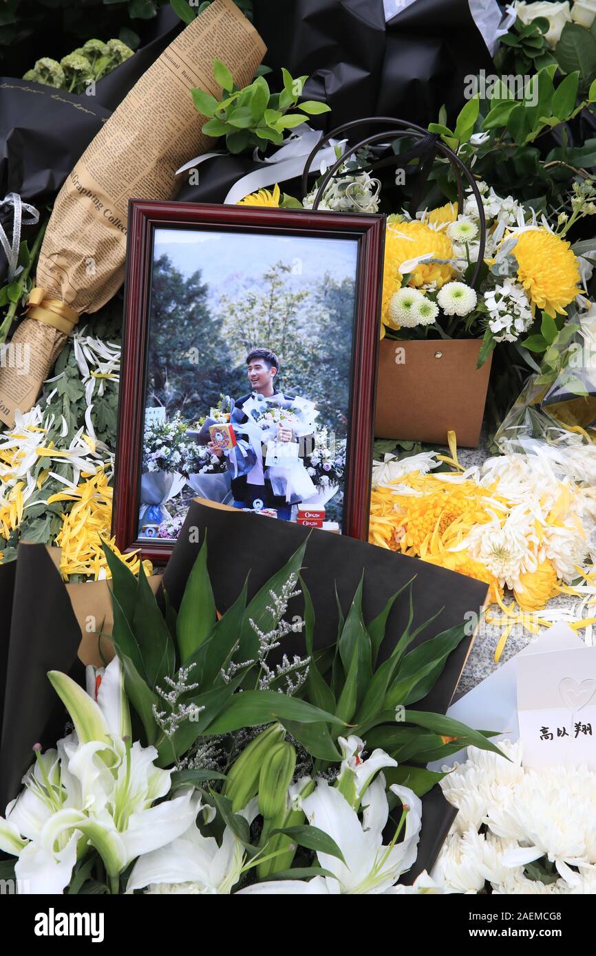 Fans donate floral wreath at the "Chase Me" filming site where ...