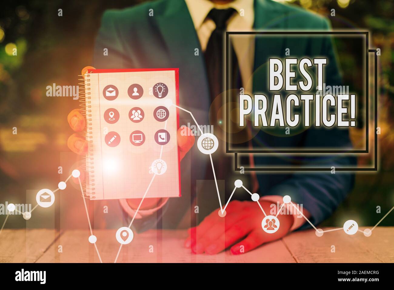 Writing note showing Best Practice. Business concept for commercial ...