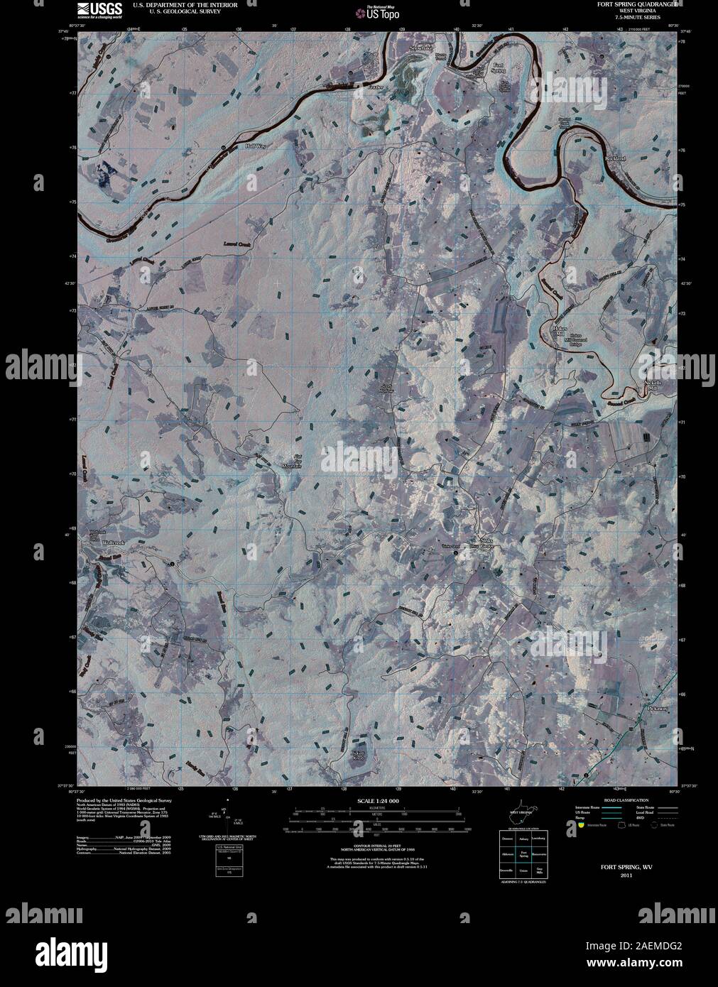 WV Fort Spring 20110111 TM Inverted Stock Photo - Alamy