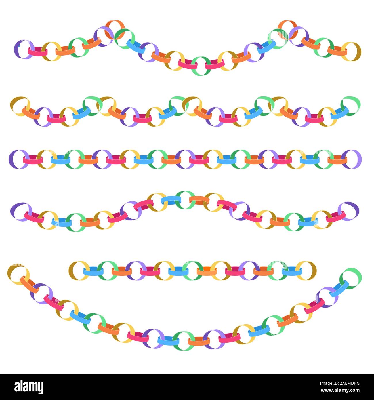 Paper chain garlands Stock Vector Image & Art - Alamy