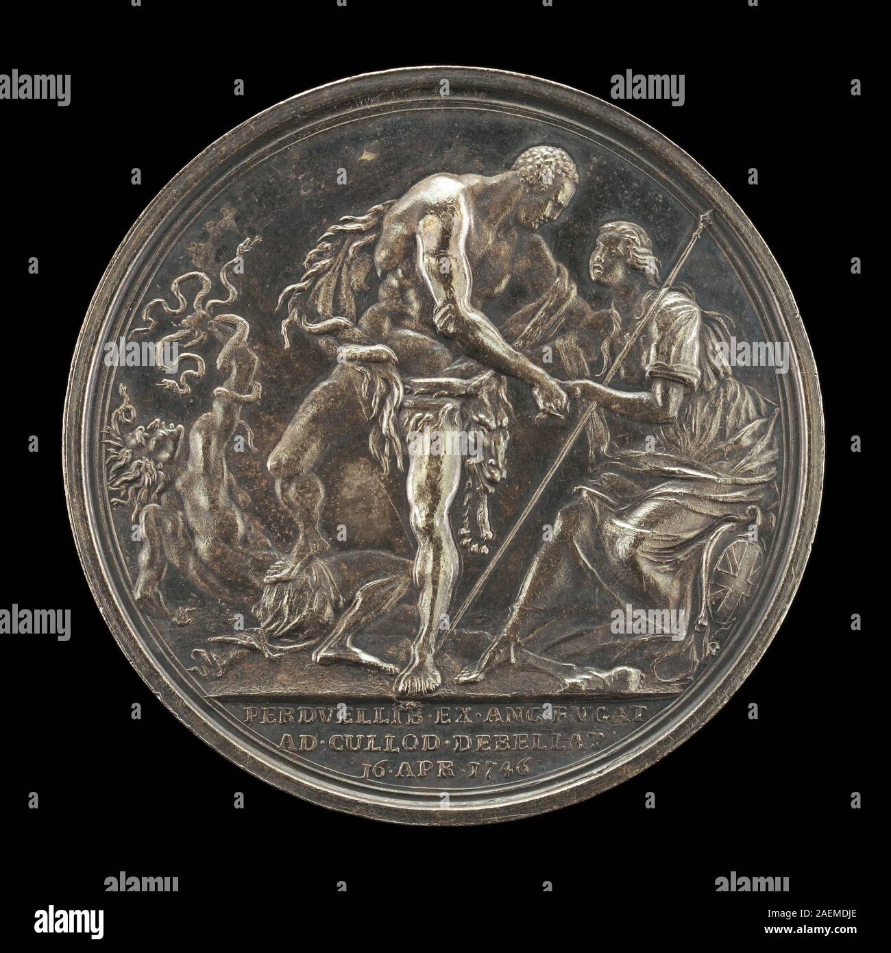This 1746 engraving by Richard Yeo depicts the Duke as Hercules ...