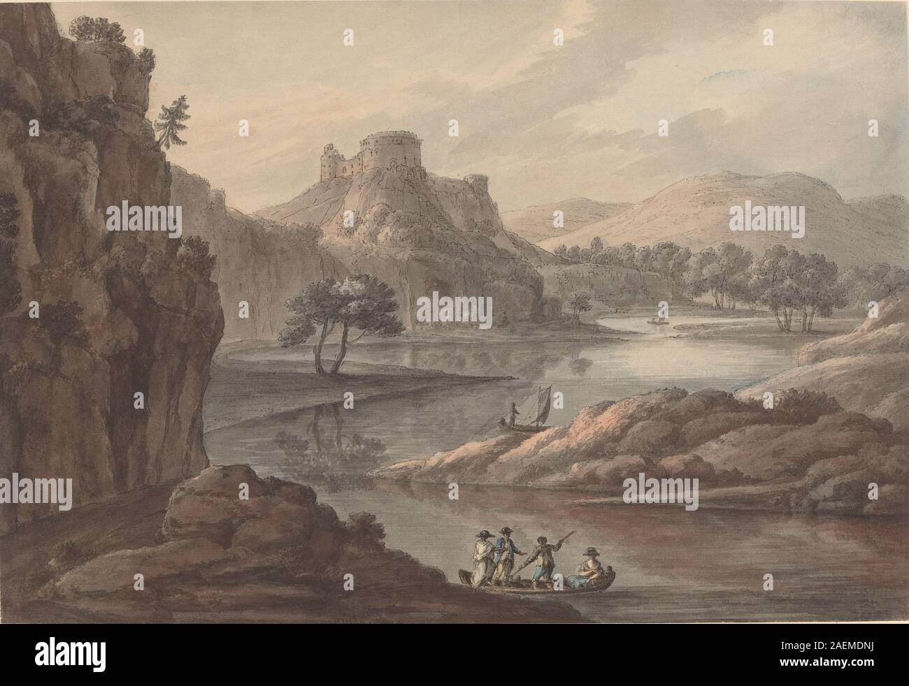 Robert Adam, River Landscape with a Castle, 1780s, River Landscape with ...